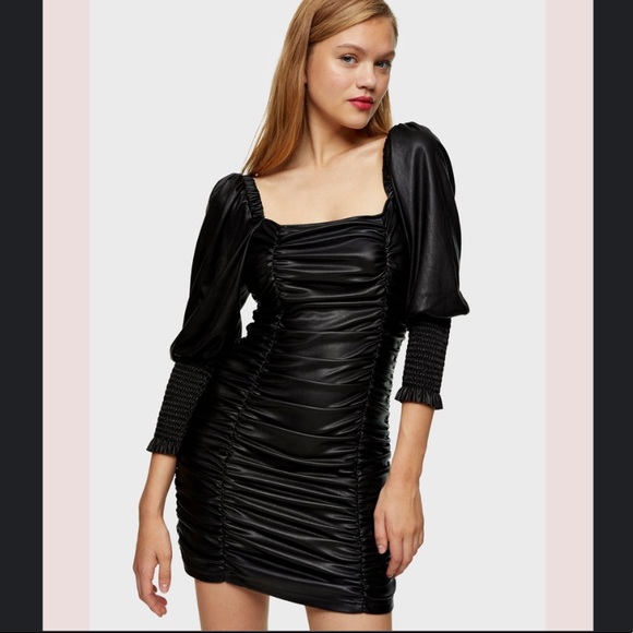 Topshop | Dresses | Newly Reduced Top Shop Faux Leather Dress | Poshmark